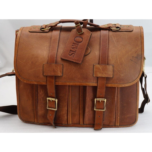 Orvis | Bags | Vintage Orvis Light Brown Bullhide Leather Buckle ...